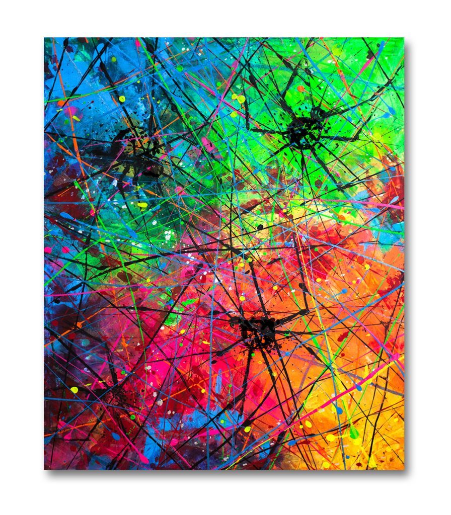 Spider Abstract UV painting - Art Studio s999art